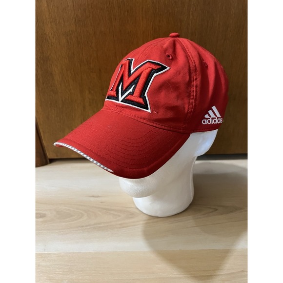 adidas | Accessories | Adidas Miami Redhawks Adjustable Curved Bill Hat ...